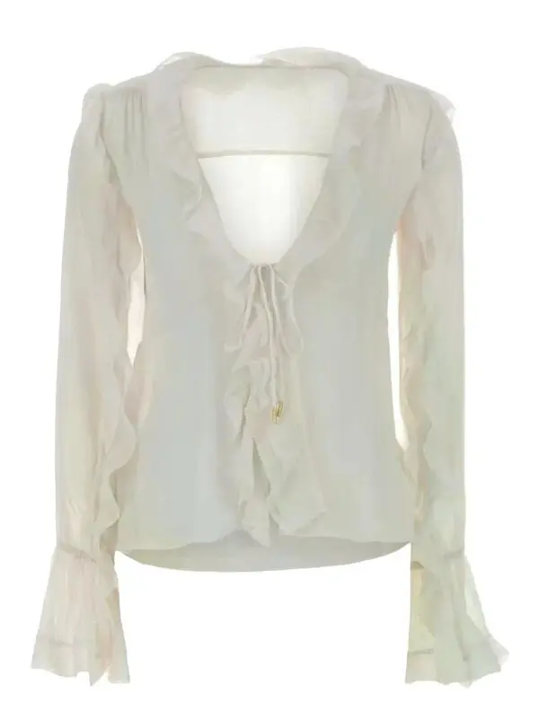 Alberta Ferretti Ruffled Blouse - Neutrals