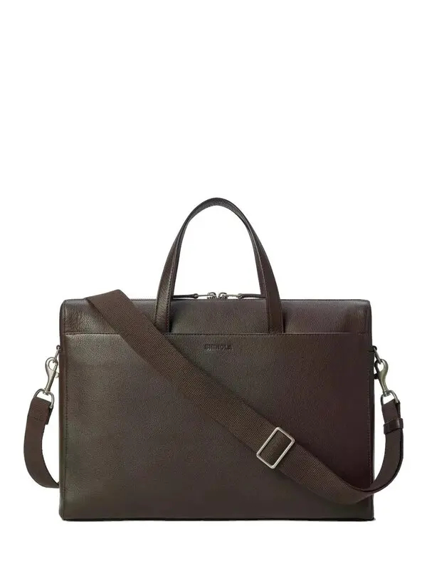 Shinola Canfield Leather Briefcase - Brown