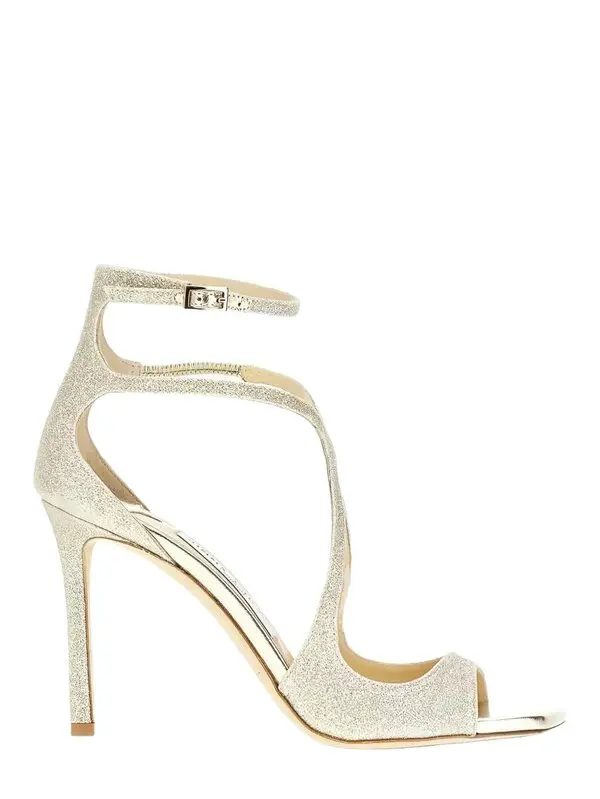 JIMMY CHOO Azia 95 Ankle-strap Pumps - Gold