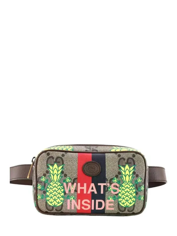 Gucci Zip Printed Gg Coated Canvas Belt Bag - Multicolour