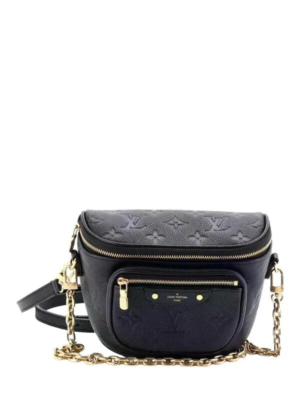 LOUIS VUITTON Bum Bag Monogram Empreinte Leather Mini Belt Bag - Black