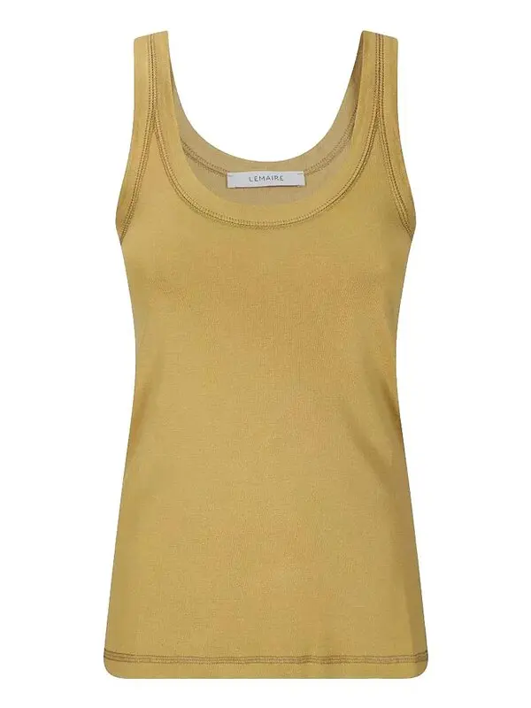 LEMAIRE Ribbed Tank Top - Yellow
