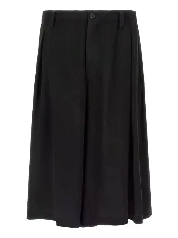 Yohji Yamamoto 8-tuck Elasticated Pleated Trousers - Black