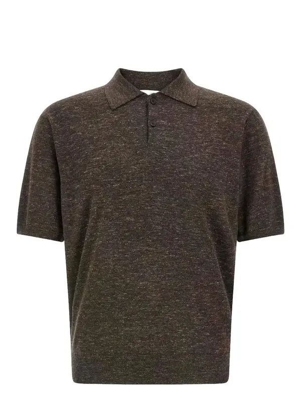 THE ROW Borges Short-sleeve Polo Shirt - Brown