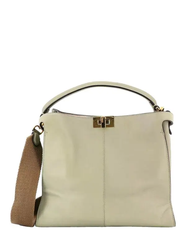 Fendi Peekaboo X-lite Leather Satchel - Green