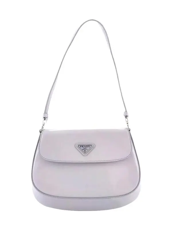 Prada Cleo Flap Small Hobo Bag Spazzolato Leather - Purple