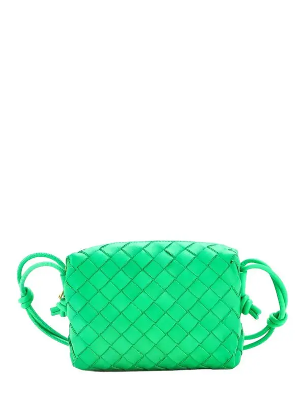 Bottega Veneta Loop Intrecciato Nappa Mini Crossbody Bag - Green