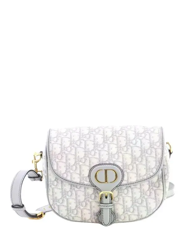 Dior Bobby Flap Bag Oblique Canvas Medium - Grey