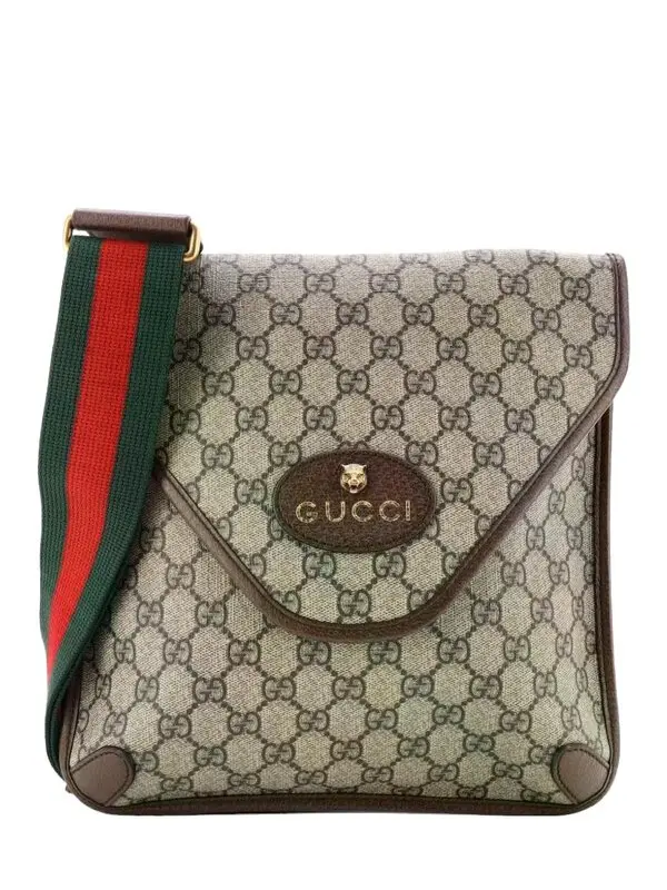 Gucci Neo Vintage Envelope Messenger Bag Gg Coated Canvas Medium - Brown