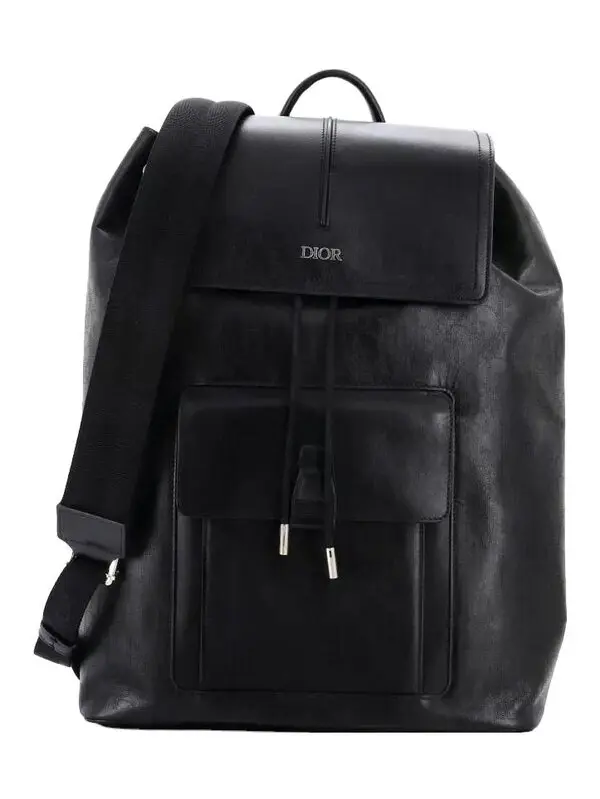 Dior Motion Oblique Galaxy Leather Medium Backpack - Black