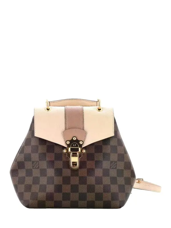 LOUIS VUITTON Clapton Damier And Leather Backpack - Brown