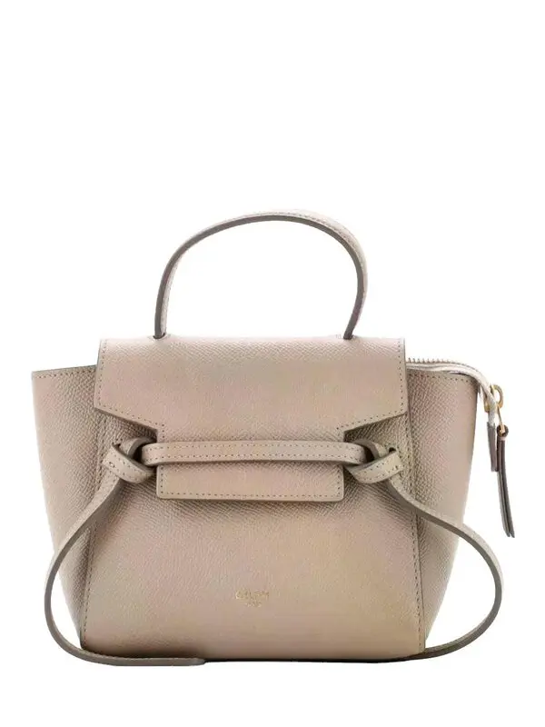 Celine Belt Bag Textured Leather Pico Shoulder Bag - Neutrals