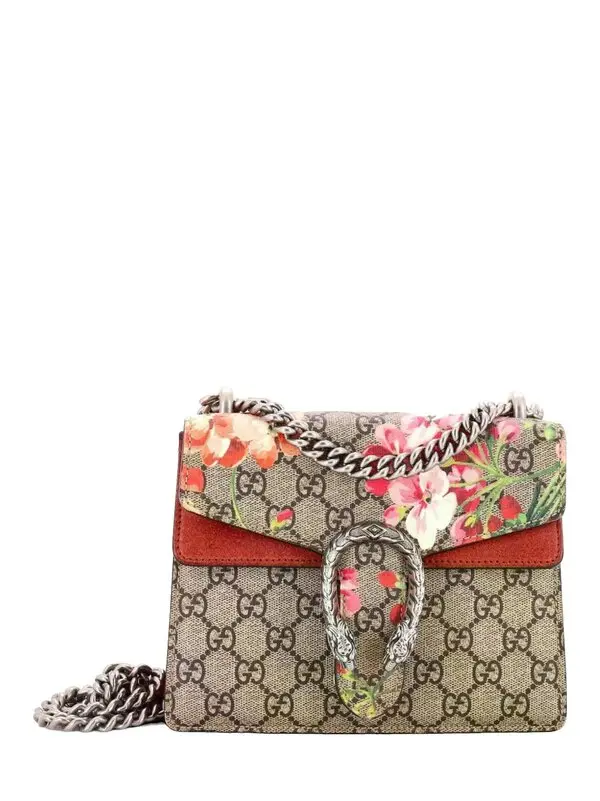 Gucci Dionysus Blooms Print Gg Coated Canvas Mini Shoulder Bag - Brown