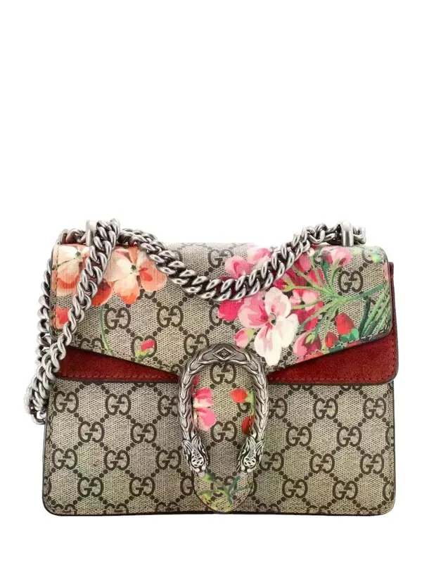 Gucci Dionysus Blooms Print Gg Coated Canvas Mini Shoulder Bag - Brown
