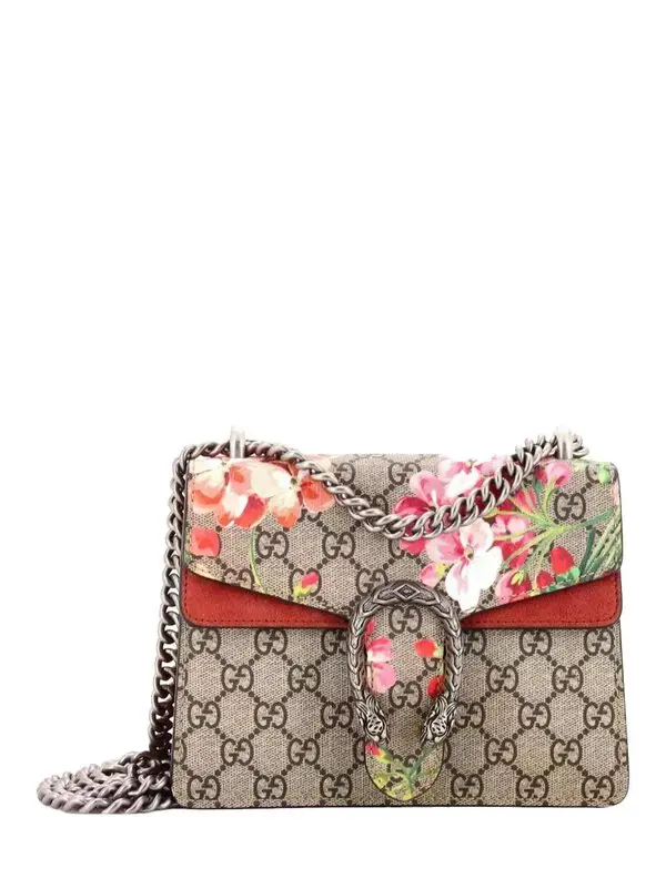Gucci Dionysus Blooms Print Gg Coated Canvas Mini Shoulder Bag - Brown