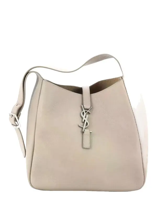 Saint Laurent Le 5 A 7 Supple Small Hobo Bag - Neutrals