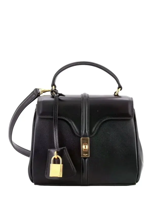 Celine 16 Top Handle Mini Satchel - Black