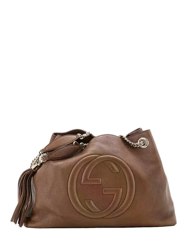 Gucci Soho Chain Strap Leather Shoulder Bag - Brown