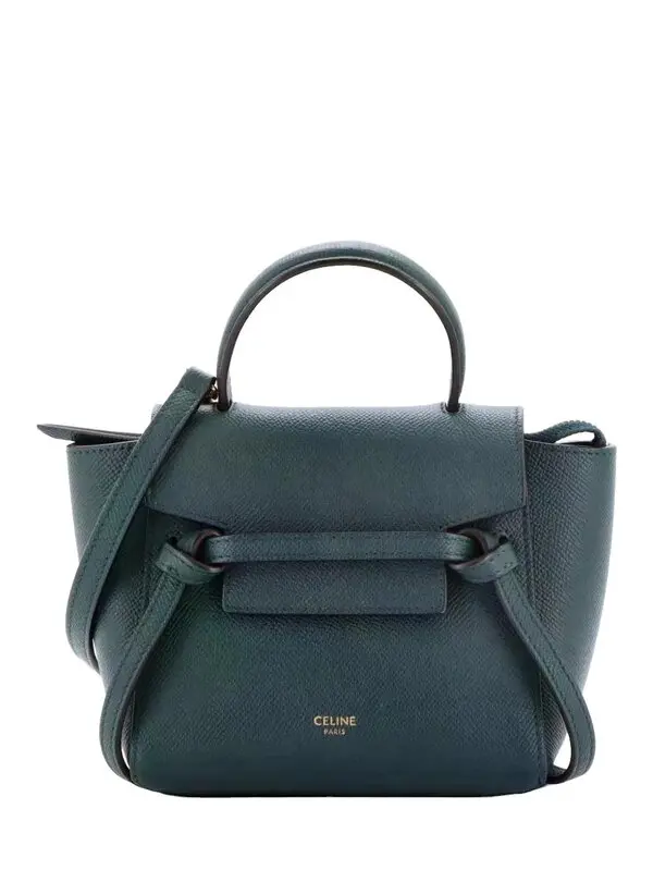 Celine Belt Bag Textured Leather Pico - Green