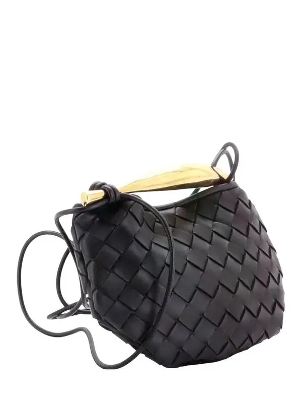 Bottega Veneta Sardine Top Handle Intrecciato Nappa Mini Satchel - Black