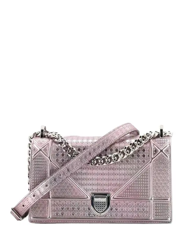 Dior Diorama Flap Bag Cannage Embossed Calfskin Small - Pink