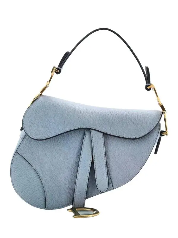 Dior Saddle Leather Mini Shoulder Bag - Blue