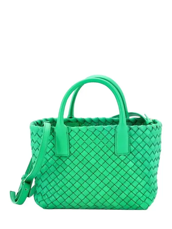 Bottega Veneta Cabat Intrecciato Nappa Mini Tote Bag - Green