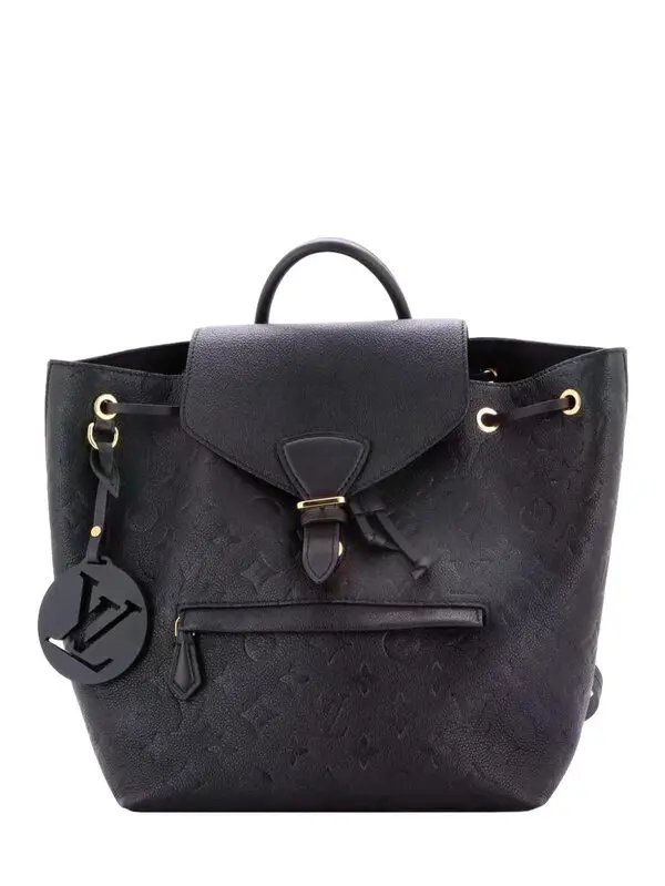 LOUIS VUITTON Montsouris Nm Monogram Empreinte Leather Pm Backpack - Black