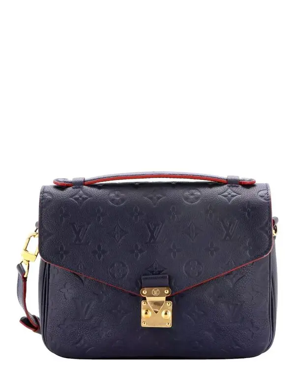 LOUIS VUITTON Pochette Metis Monogram Empreinte Leather Crossbody Bag - Blue