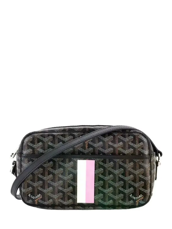 Goyard Cap Vert Printed Coated Canvas Crossbody Bag - Black