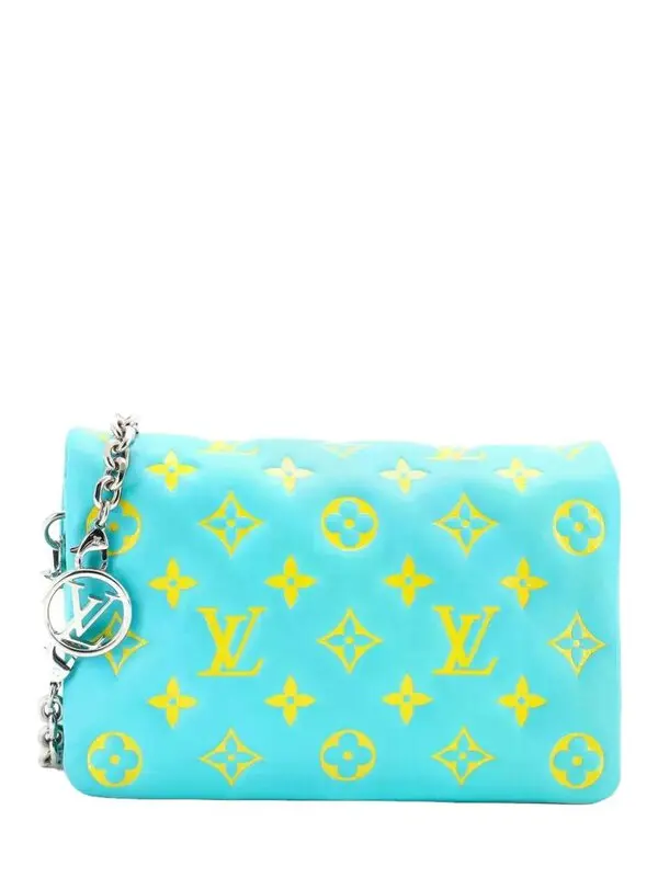 LOUIS VUITTON Coussin Pochette Monogram Embossed Lambskin - Blue