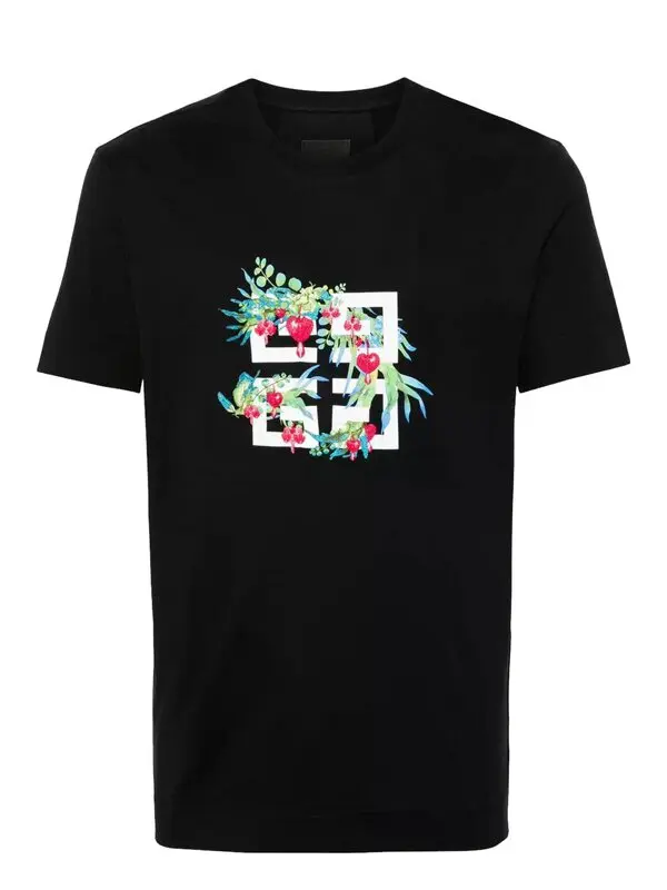 Givenchy 4g-print Cotton T-shirt - Black