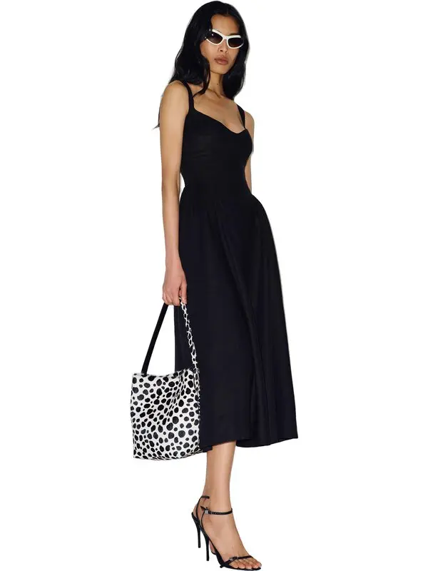 REFORMATION Birdie Linen Maxi Dress - Black