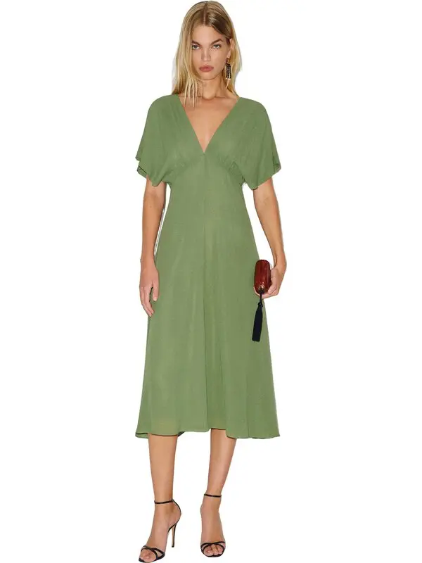 REFORMATION Doranni Dress - Green