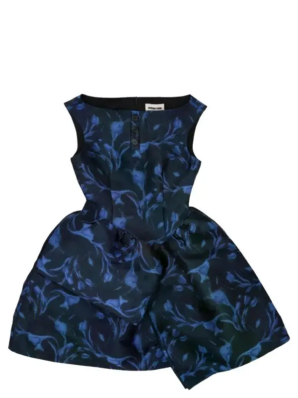 SHUSHU/TONG Asymmetric Paneled Dress - Blue