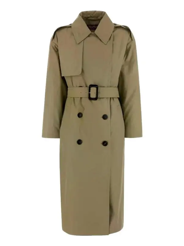 Max Mara Charme Belted Cotton Trench Coat - Neutrals