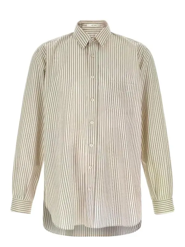 THE ROW Kardiff Striped Cotton Shirt - Neutrals