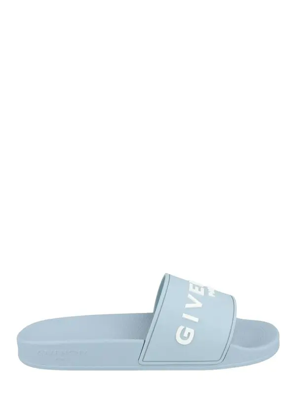 Givenchy Logo Signature Slides - Blue
