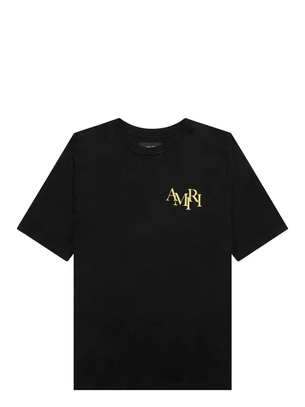 Amiri Crystal Champagne Tee - Black