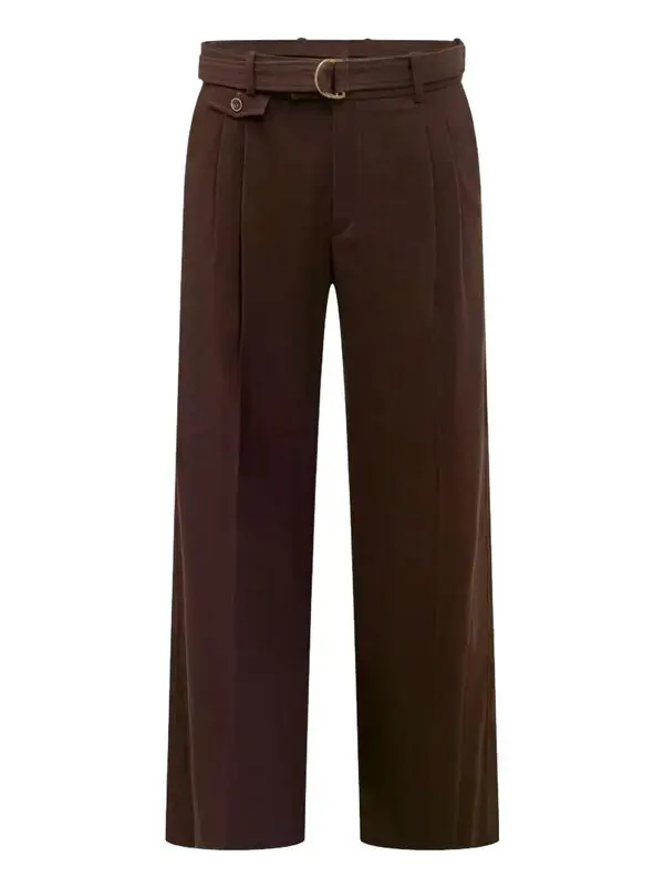 Drole De Monsieur Belted Trousers - Brown