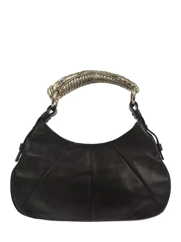 Saint Laurent 1990-2000s Mombasa Leather Shoulder Bag - Black