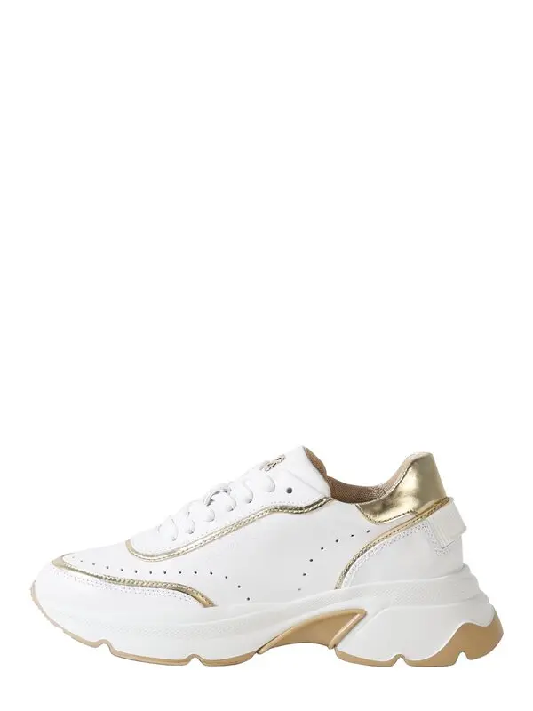 Bogner Kobe Leather Trainers - White/gold