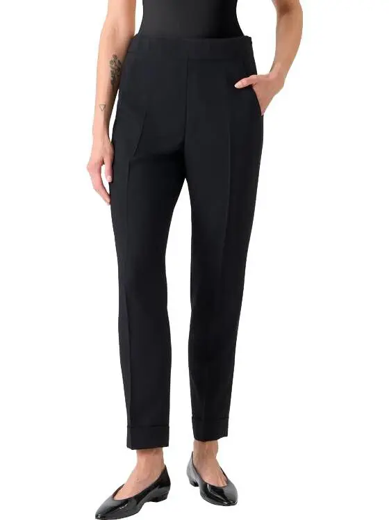 Akris Virgin Wool Blend Tapered Leg Pants - Black