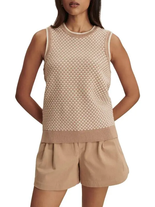 Varley Jenson Sleeveless Sweater - Light Taupe