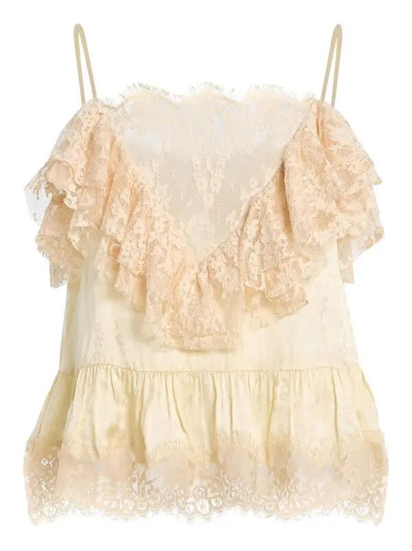 Sea Ethel Lace-trimmed Camisole Top - Yellow