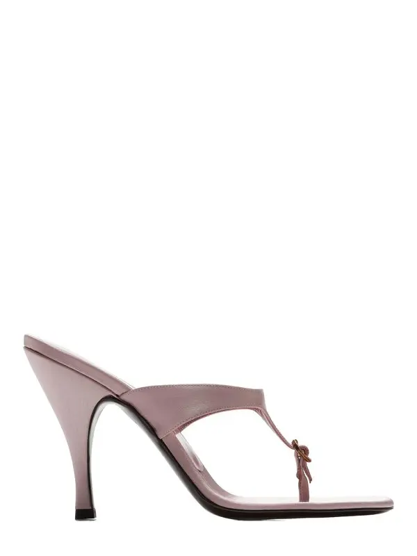 HERBERT LEVINE Kiss And Tell Satin Sandals - Pink
