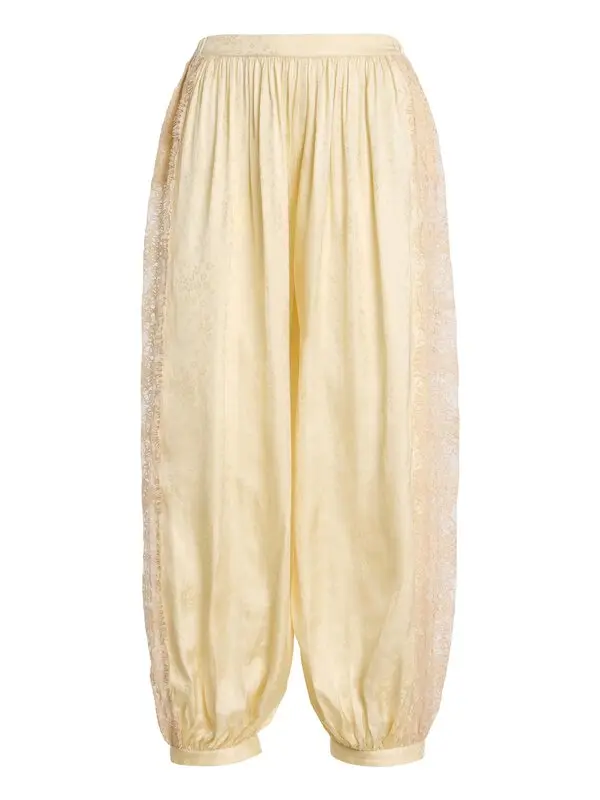Sea Ethel Jacquard Bloomer Pants - Yellow