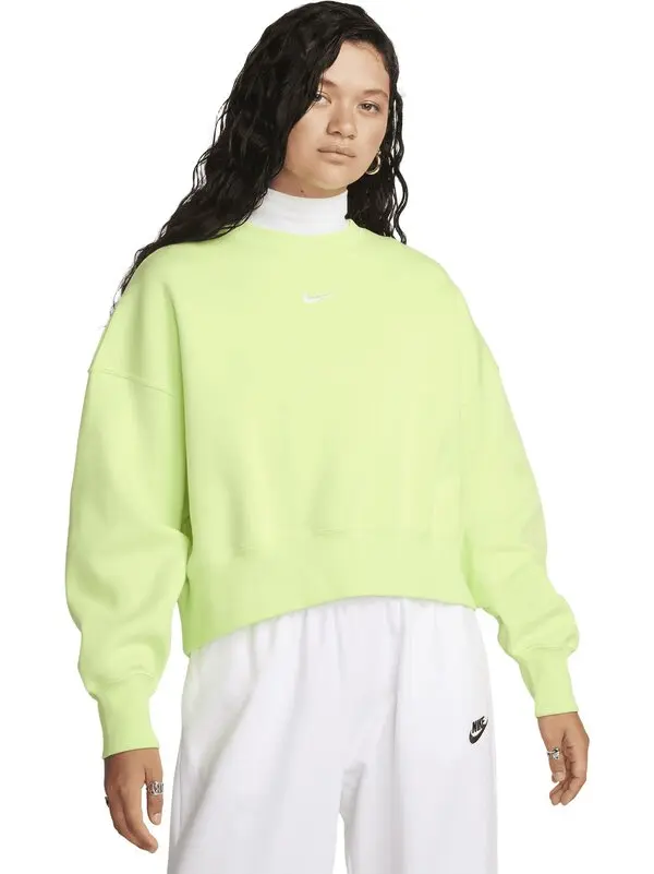 Nike Sportswear Phoenix Fleece Over-oversized Crew-neck Sweatshirt - Yellow