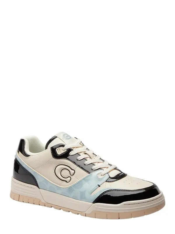 COACH Soho Signature Patent Sneakers - Sea Mist/black