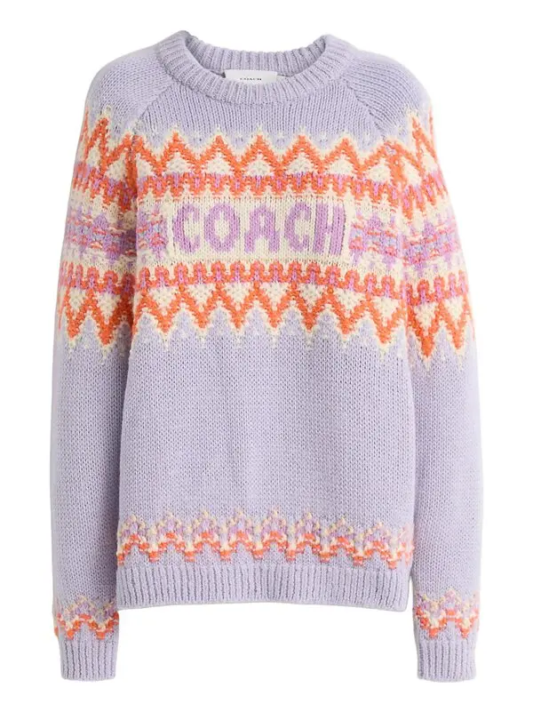 COACH Restored Fair Isle Ski Sweater - Lilac